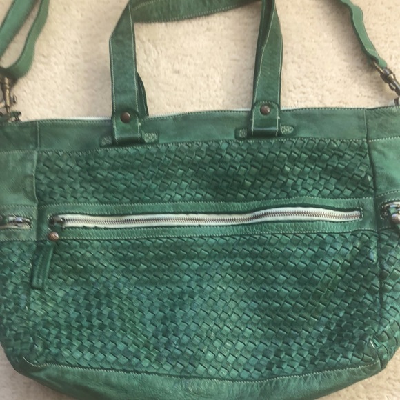 Kompanero | Bags | Kompanero Green Woven Leather Shoulder Bagcrossbody ...